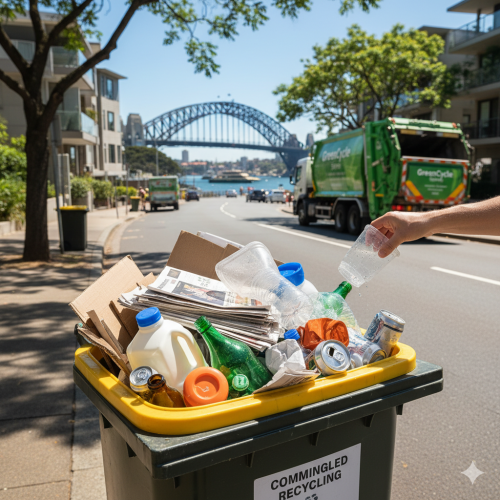 Commingled Recycling Bins in Sydney | Zero Waste Services